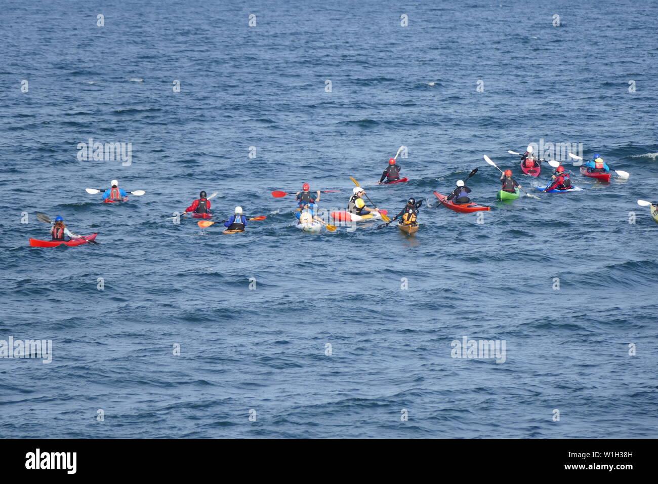 Teignmouth Canoe club on an evening meeting Stock Photo - Alamy