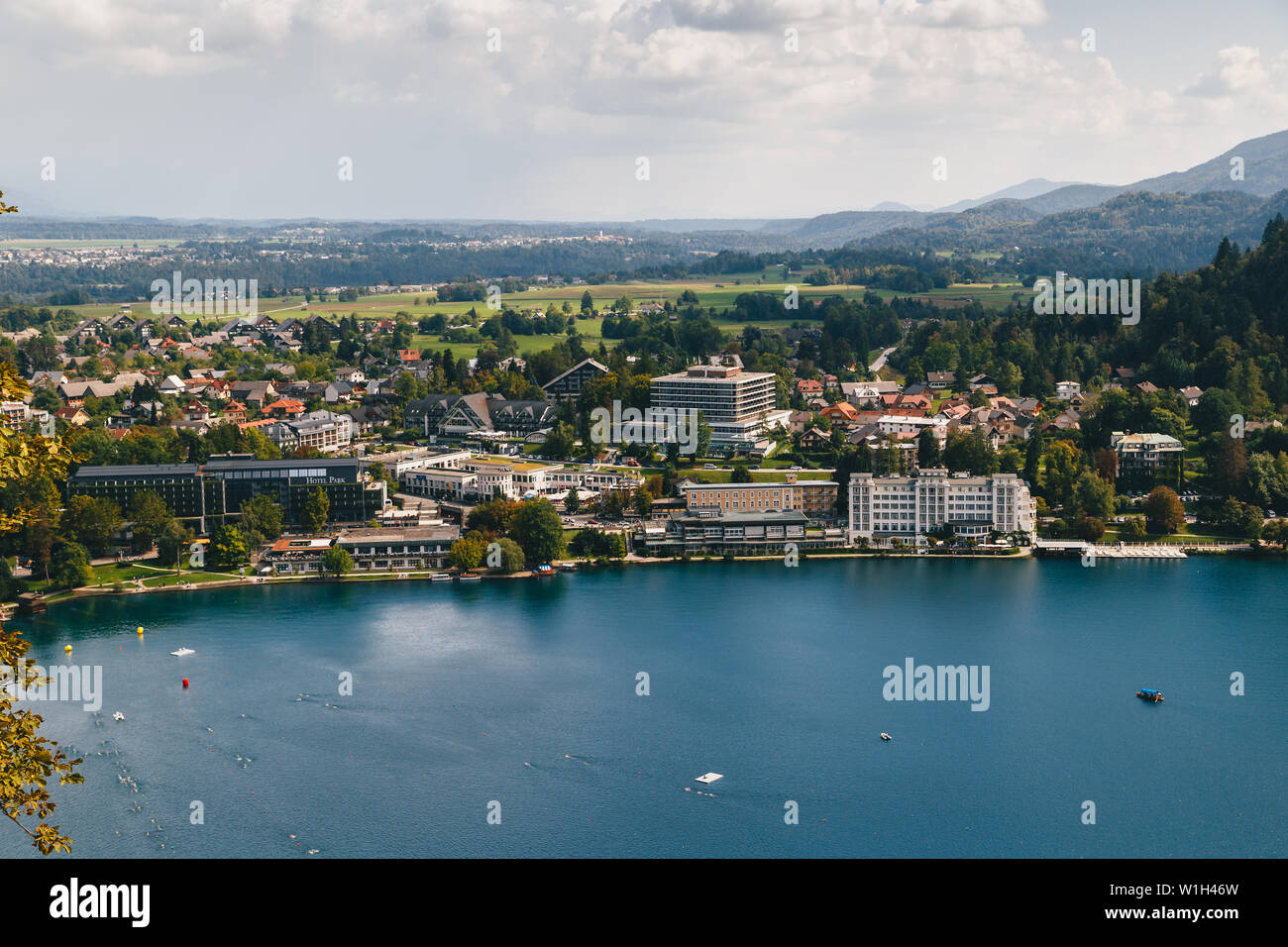 Lake bled aerial hi-res stock photography and images - Alamy