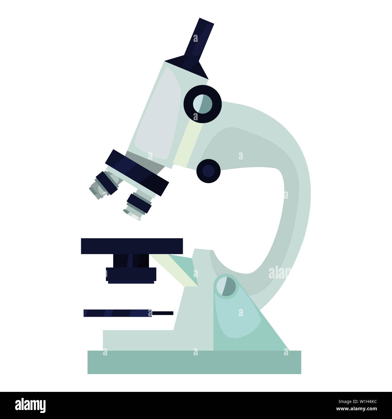 chemistry microscope on white background vector illustration Stock ...