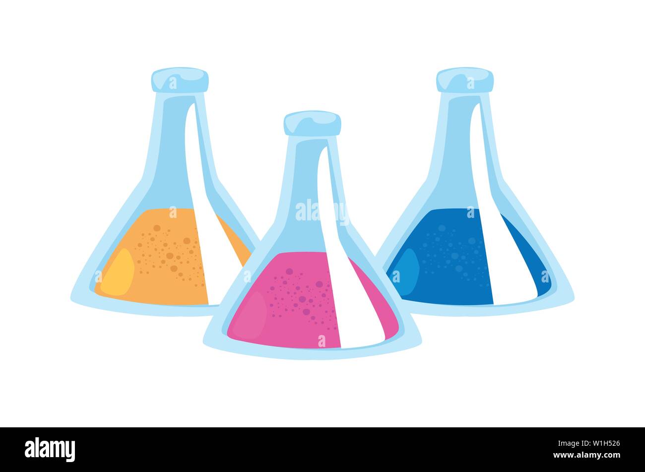 chemistry laboratory test tubes back to school vector illustration ...