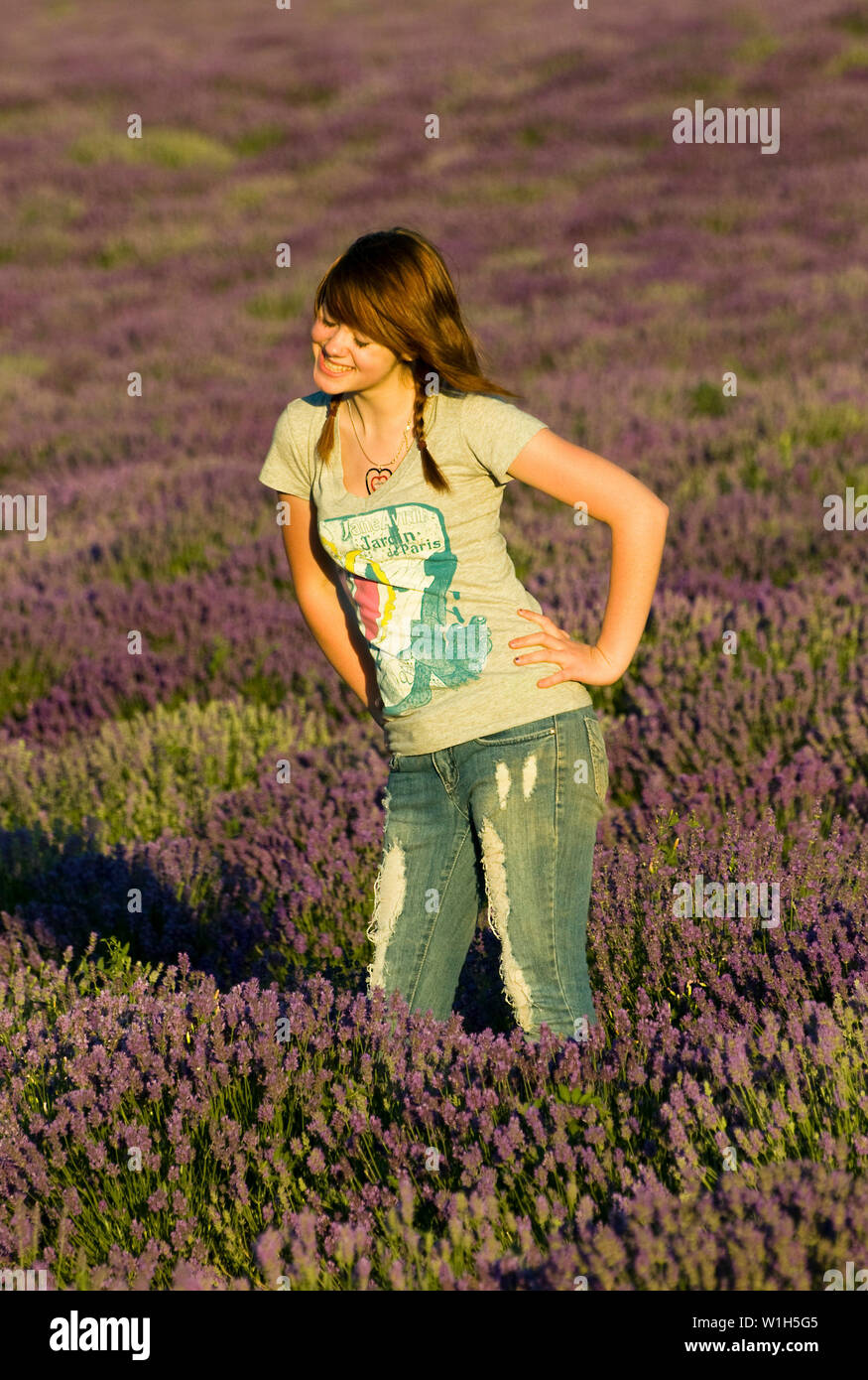 Hannah poses in the lavender fields at Young Living Lavender Farms in ...