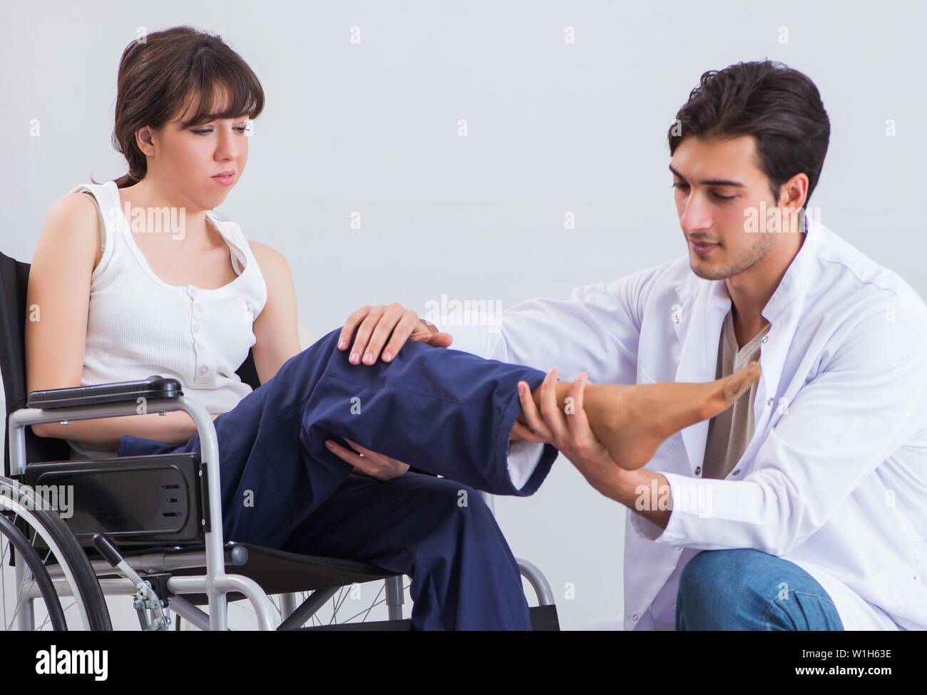 Patient recovering in hospital after injury trauma Stock Photo - Alamy