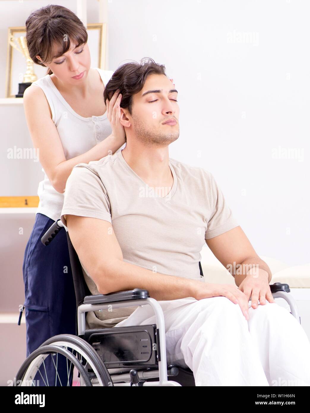 Patient recovering in hospital after injury trauma Stock Photo - Alamy