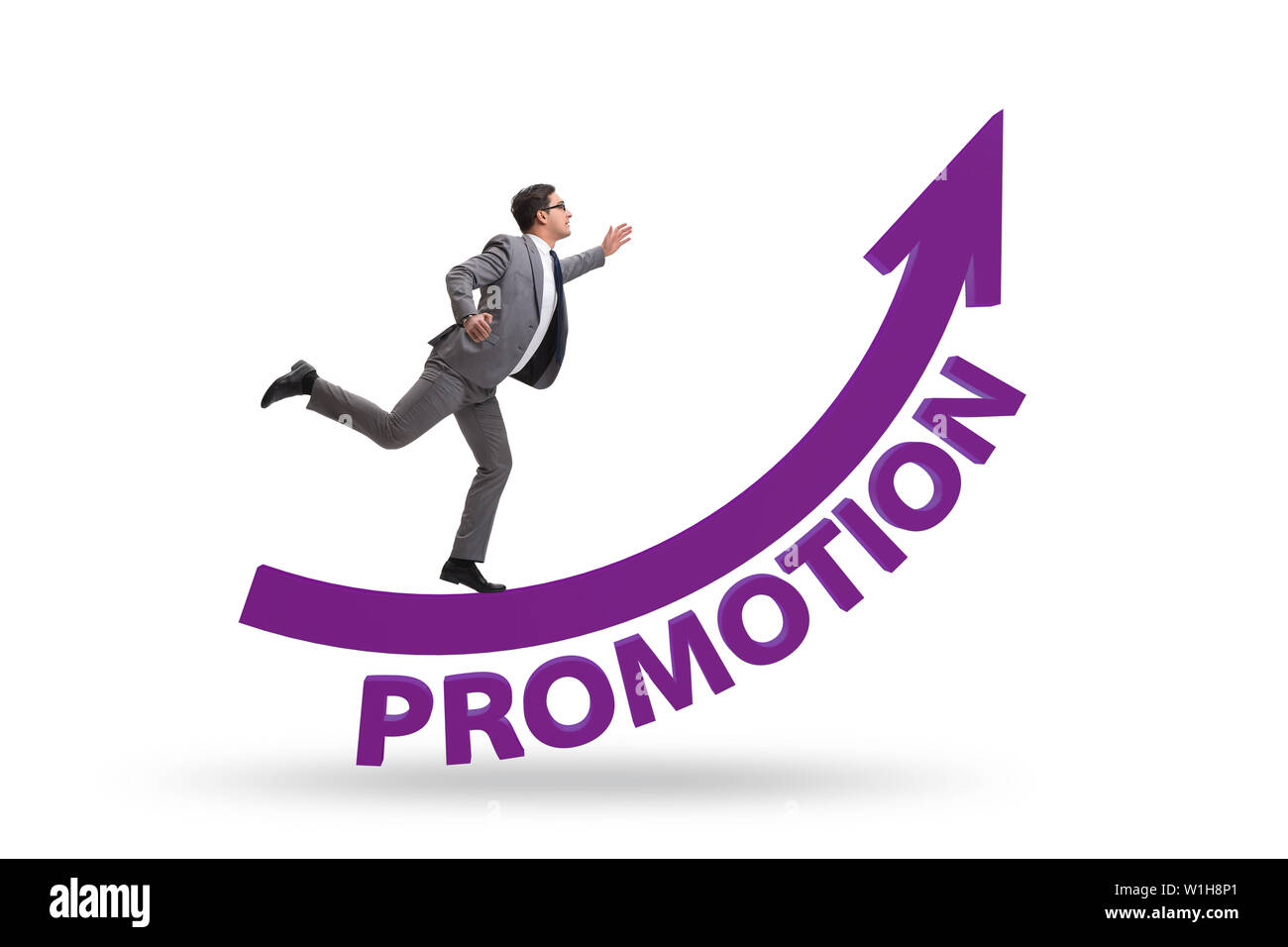 Employee in career promotion concept Stock Photo - Alamy