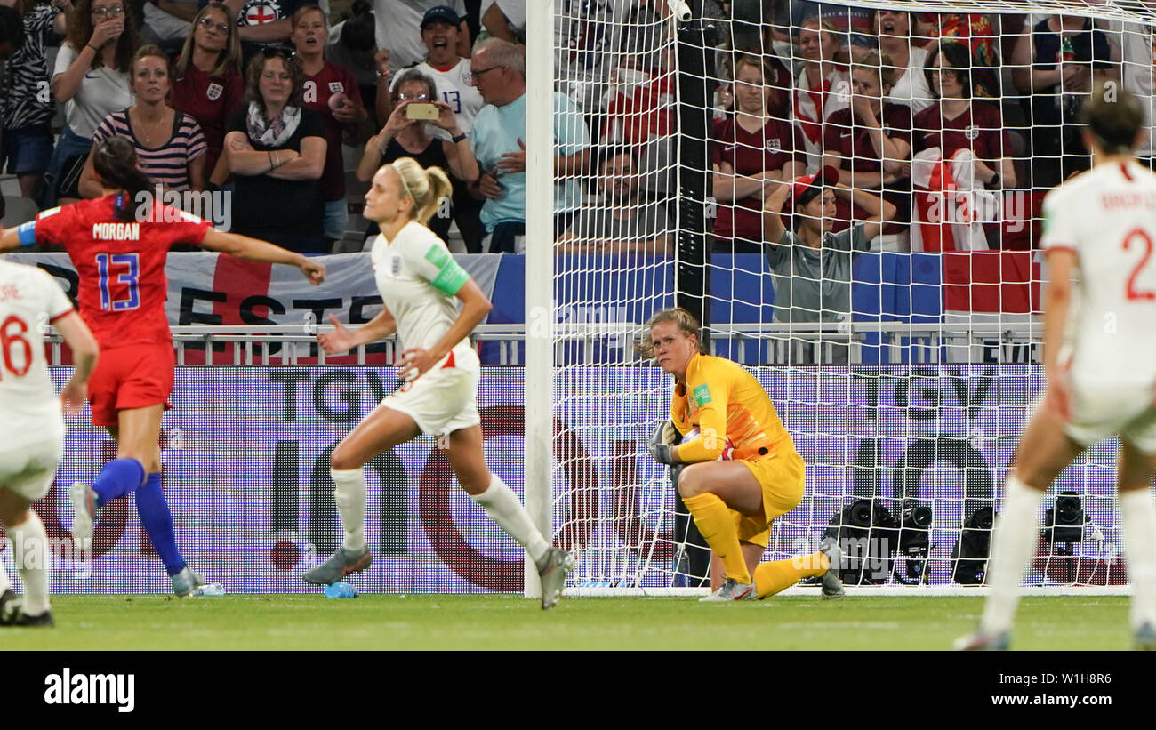 2 july 2019 Lyon, France FIFA World Cup Women 2019 England v USA Steph ...