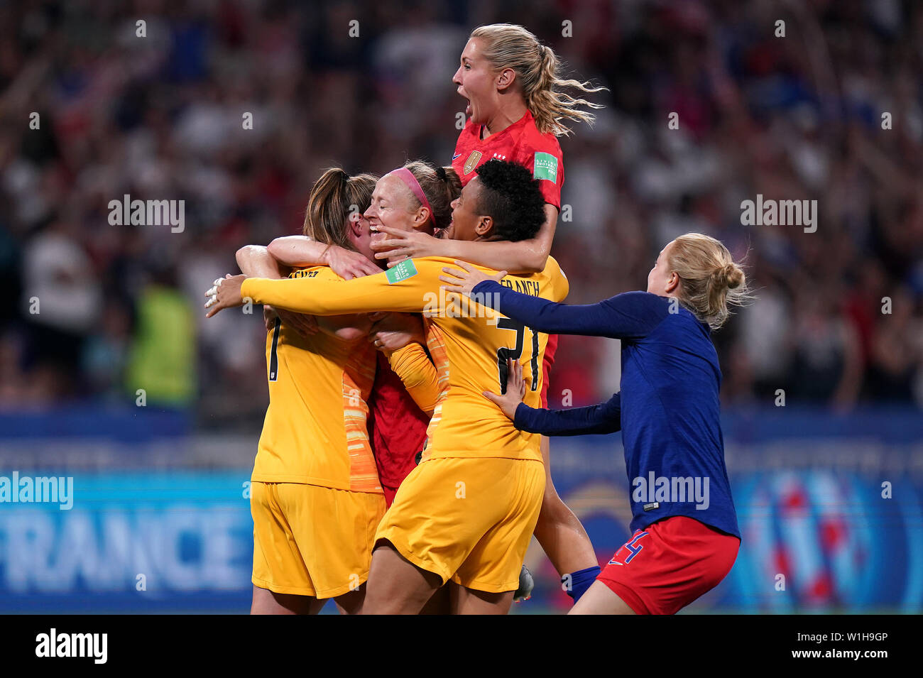 United States team celebrate after the final whistle during the FIFA ...