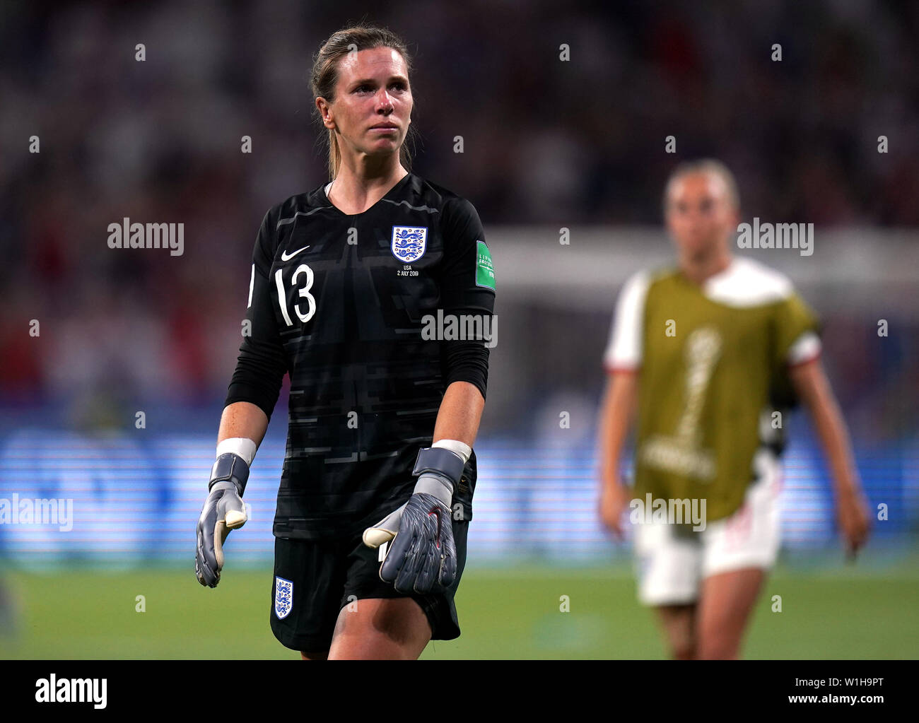 England goalkeeper Carly Telford after the final whistle during the ...