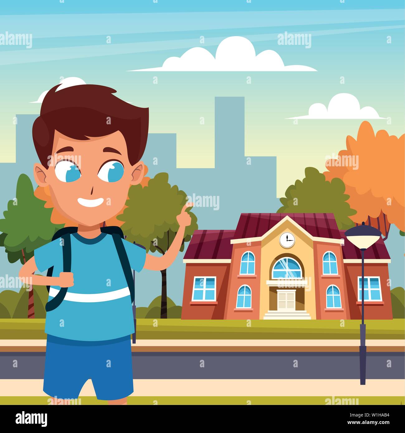 back to school with happiness Stock Vector Image & Art - Alamy