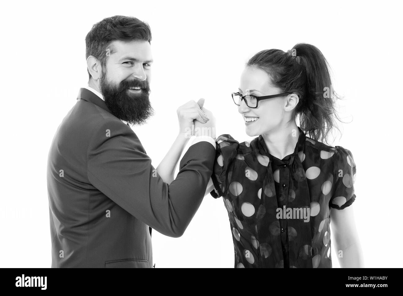 Arm wrestling couple Black and White Stock Photos & Images - Alamy