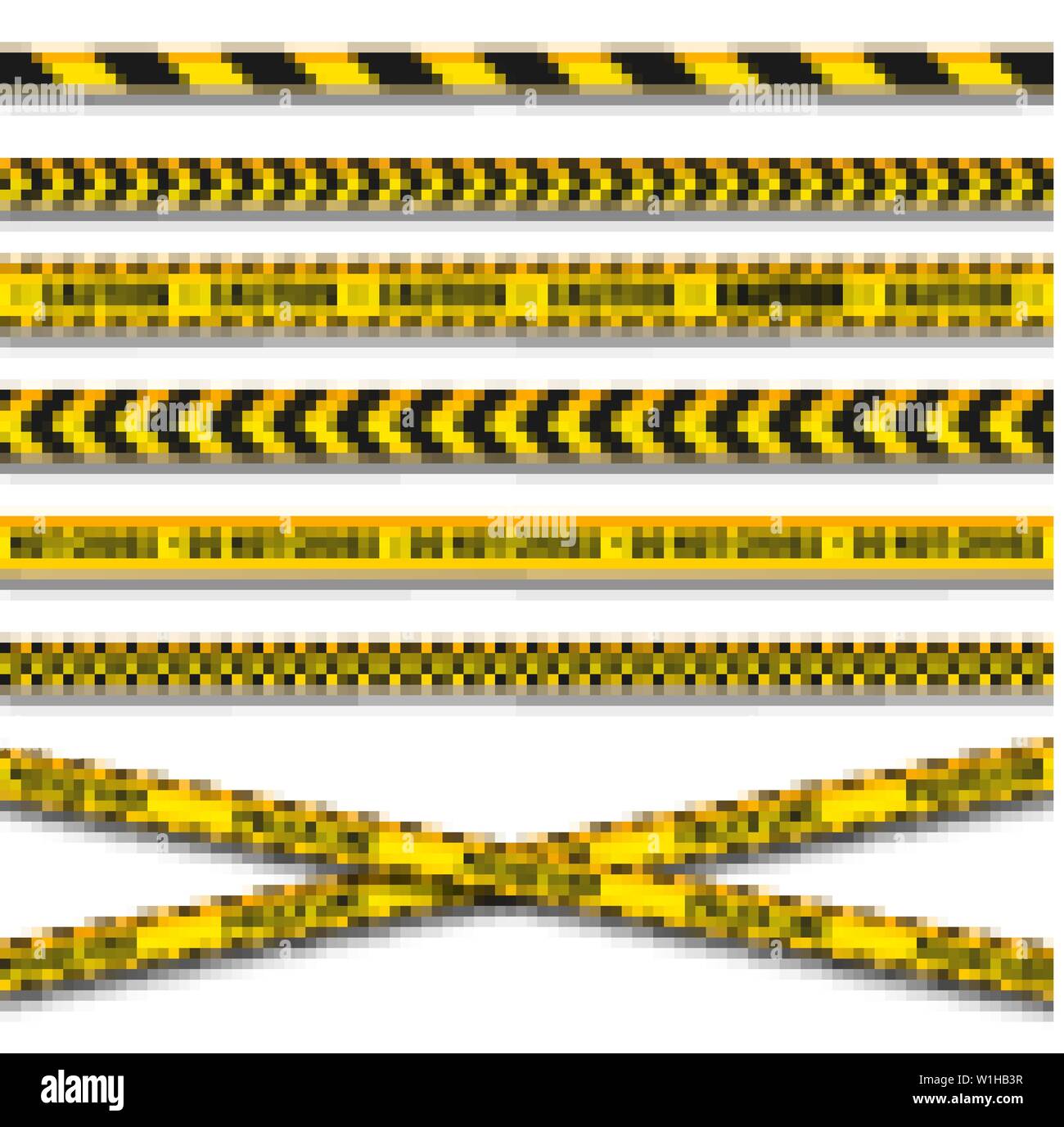 Yellow And Black Barricade Construction Tape. Police Warning Line ...