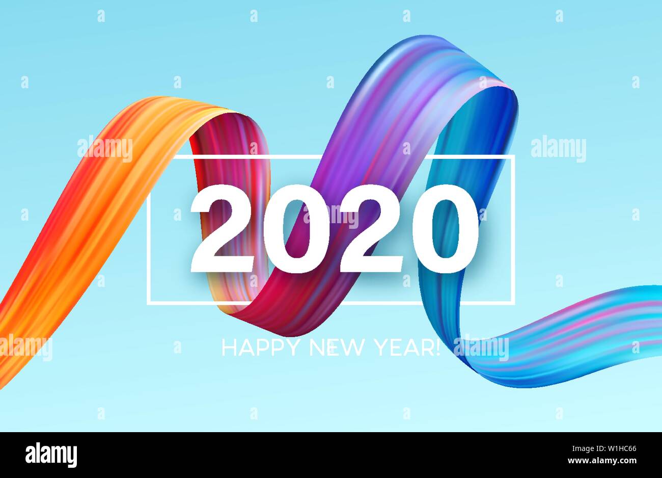 Happy New Year 2020. Lettering greeting inscription. Vector ...