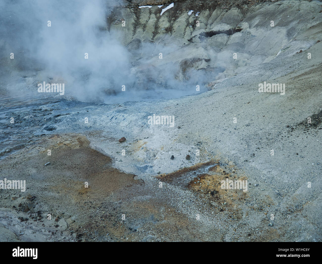 Colourful volcanic soil with hot springs in Krysuvik Stock Photo - Alamy