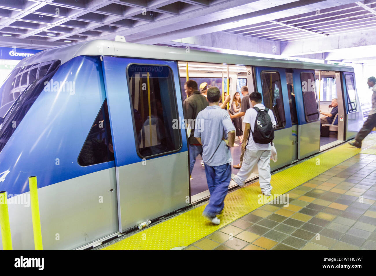 Miami Florida,Government Center,Metromover,station,mass transit ...