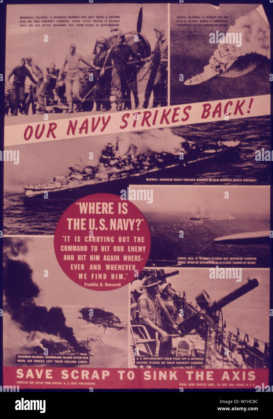 OUR NAVY STRIKES BACK Stock Photo - Alamy