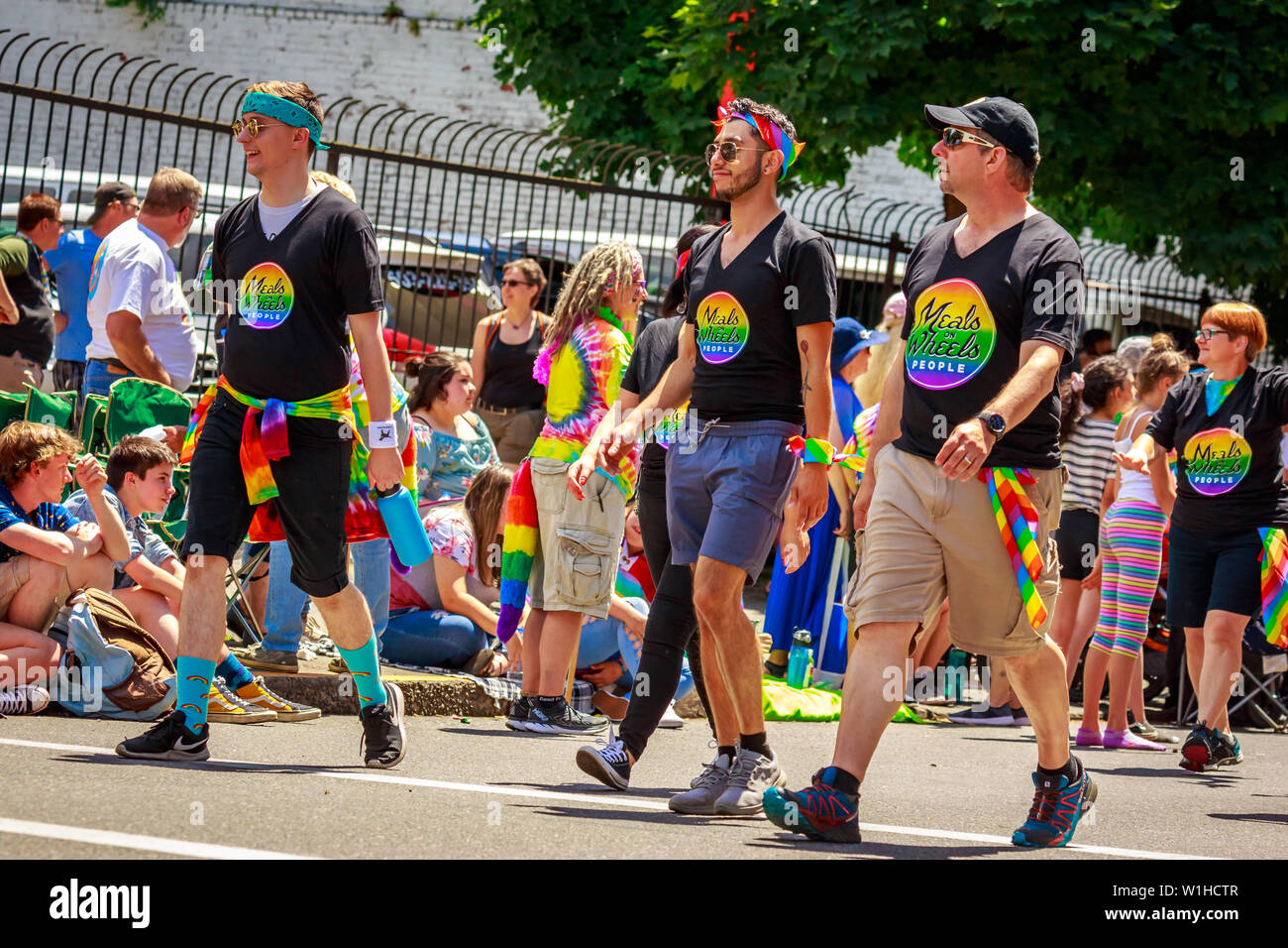 Portland, Oregon, USA - June 16, 2019: Meals on Wheels People in ...