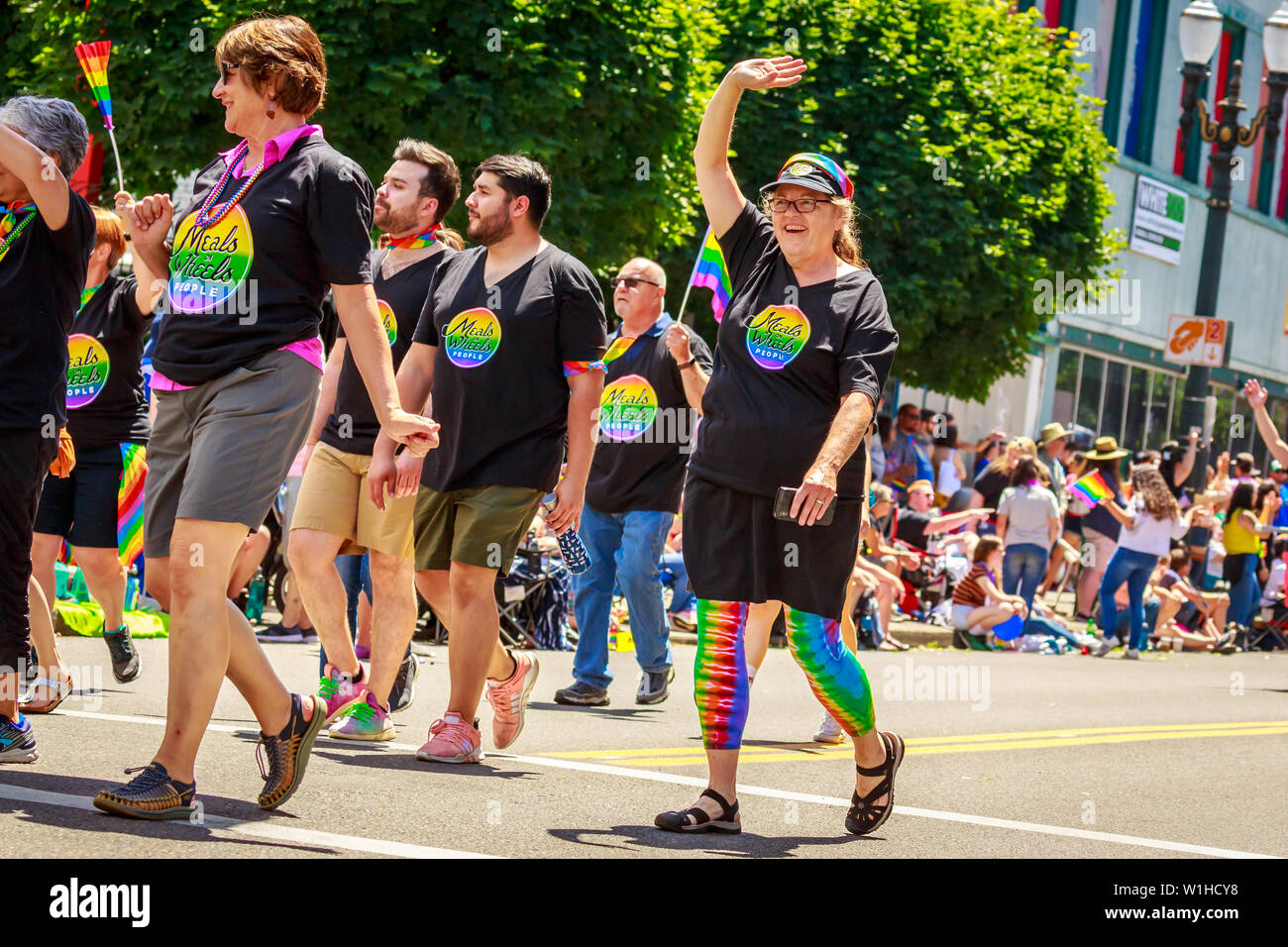 Portland, Oregon, USA - June 16, 2019: Meals on Wheels People in ...