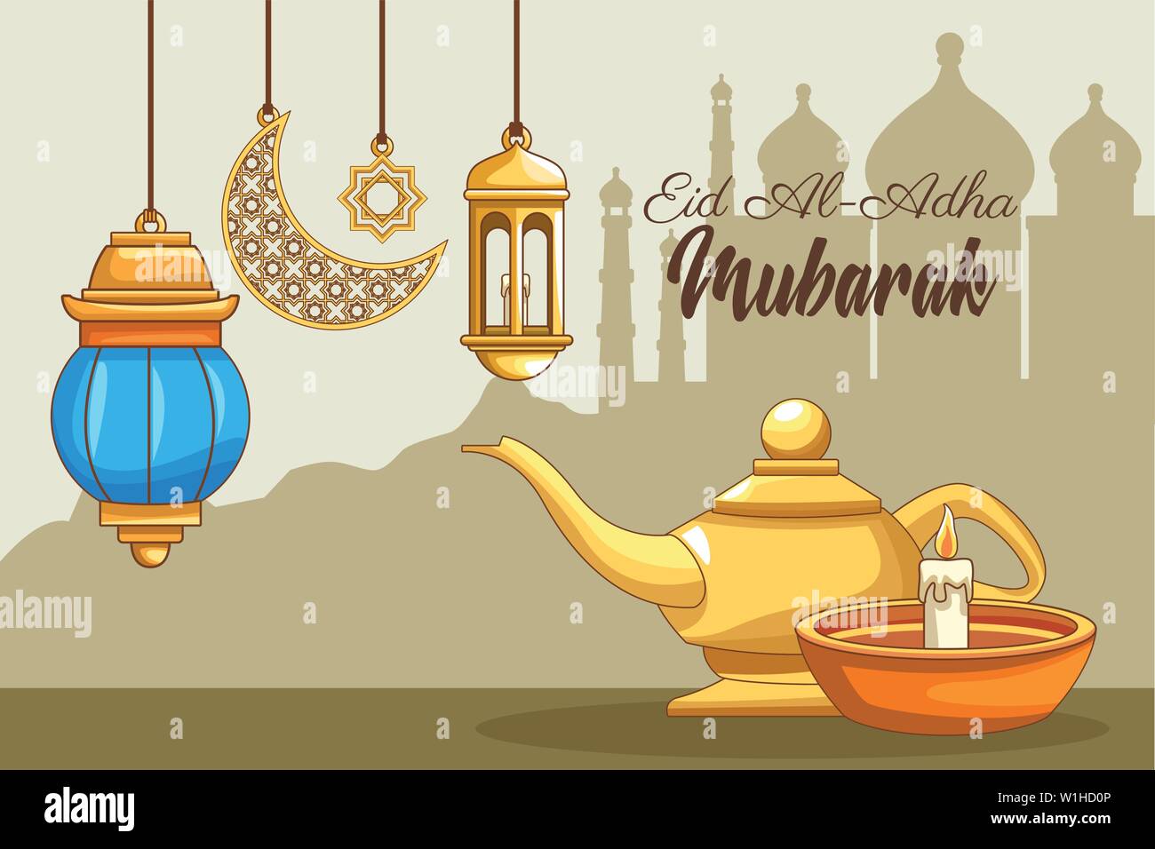 The Feast of Islamic Sacrifice Stock Vector Image & Art - Alamy