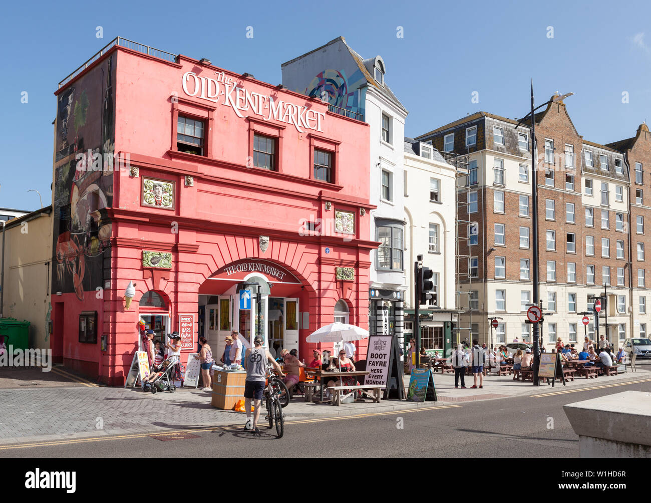 Front of the Old Kent Market in Margate; a former cinema lovingly ...