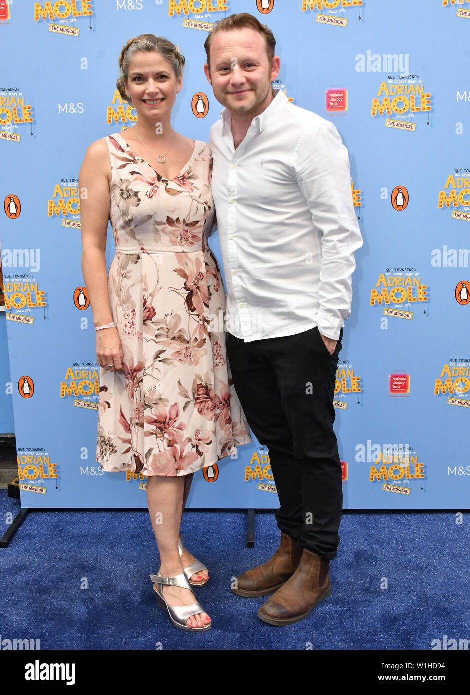 London, UK. 2nd July 2019. Caroline Sheen and Michael Jibson attend The ...