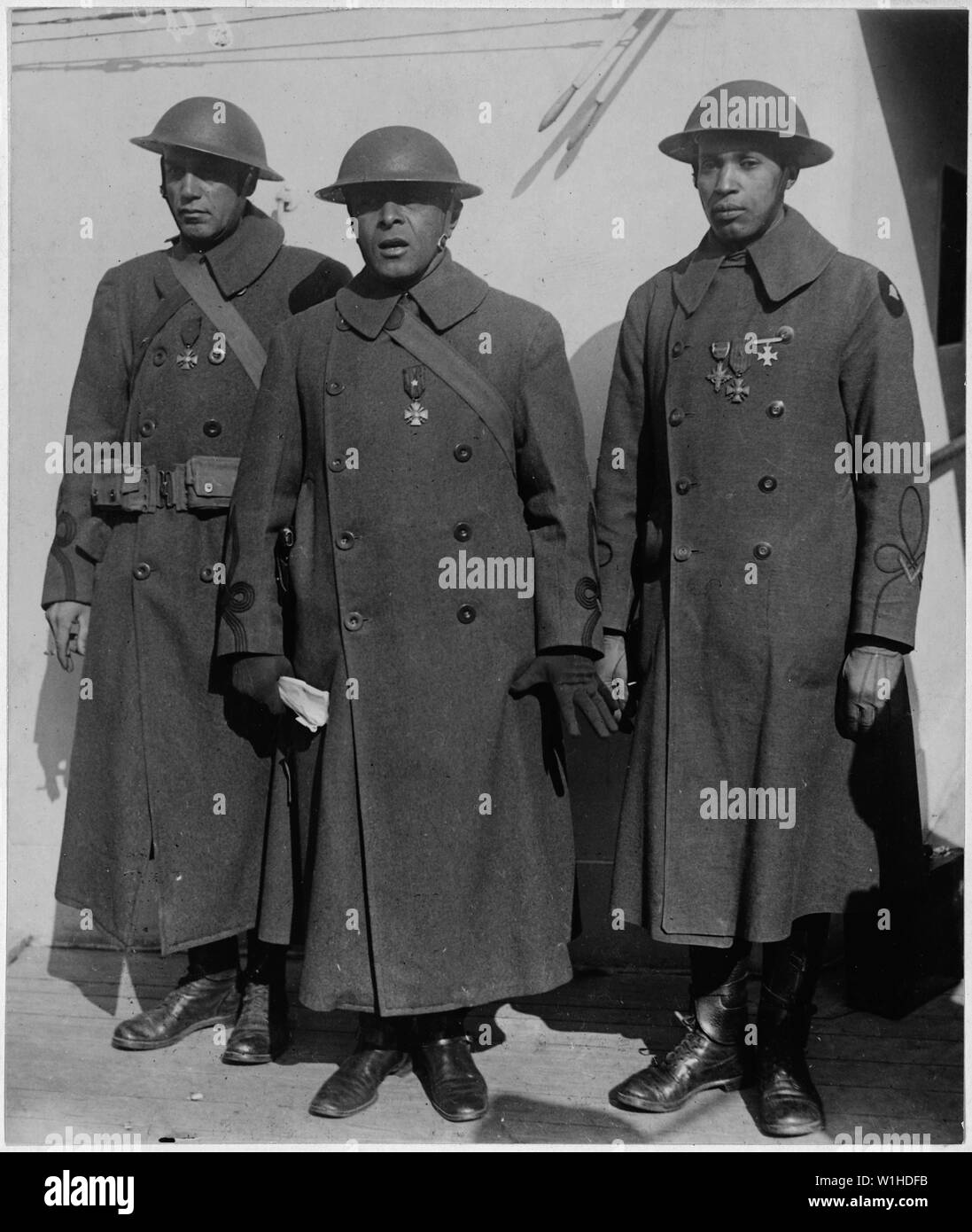 Officers of Famous [African American] Regiment which Arrived Home on ...