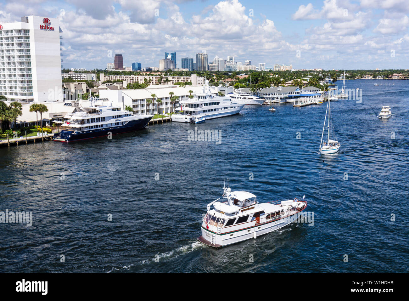 Fort Ft. Lauderdale Florida,17th Street Causeway Bridge,view ...