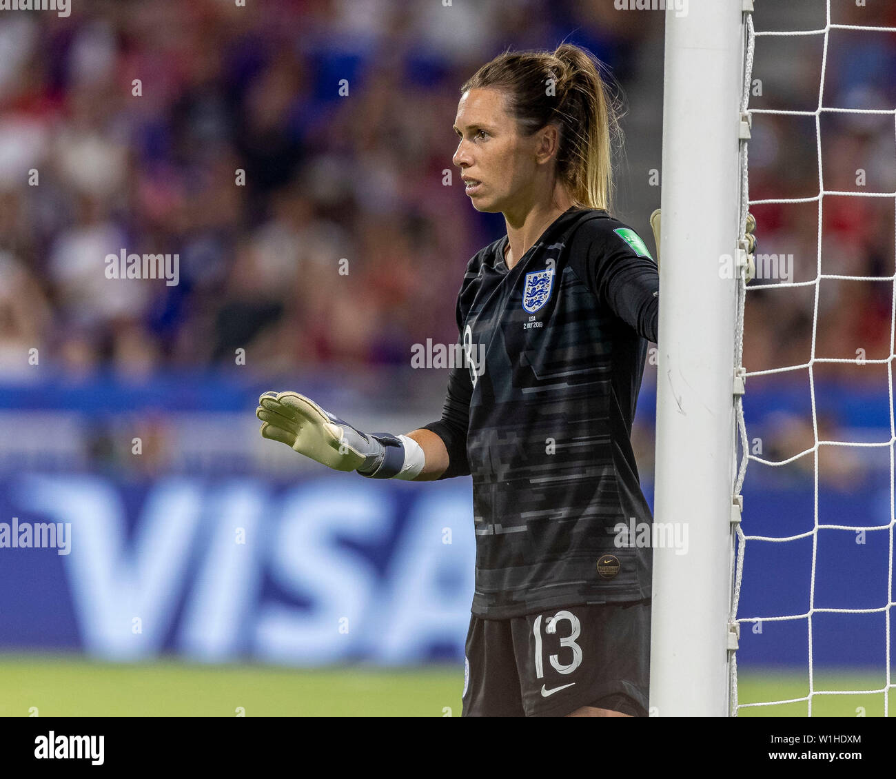 Lyon, France. 02nd July, 2019. Carly Telford of England during a match ...