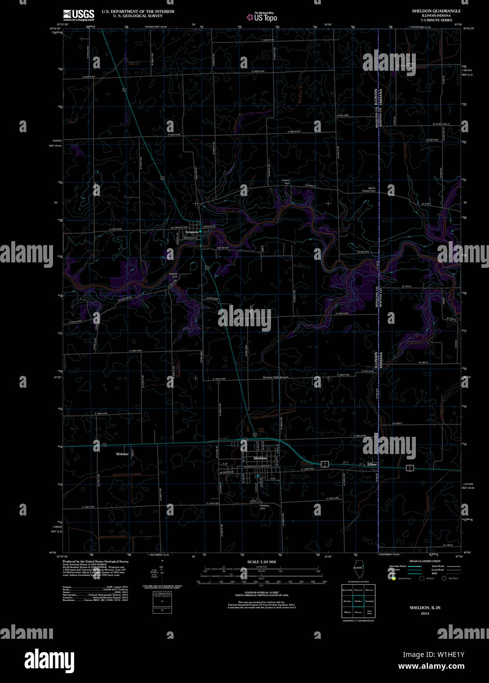 Map of sheldon hi-res stock photography and images - Alamy