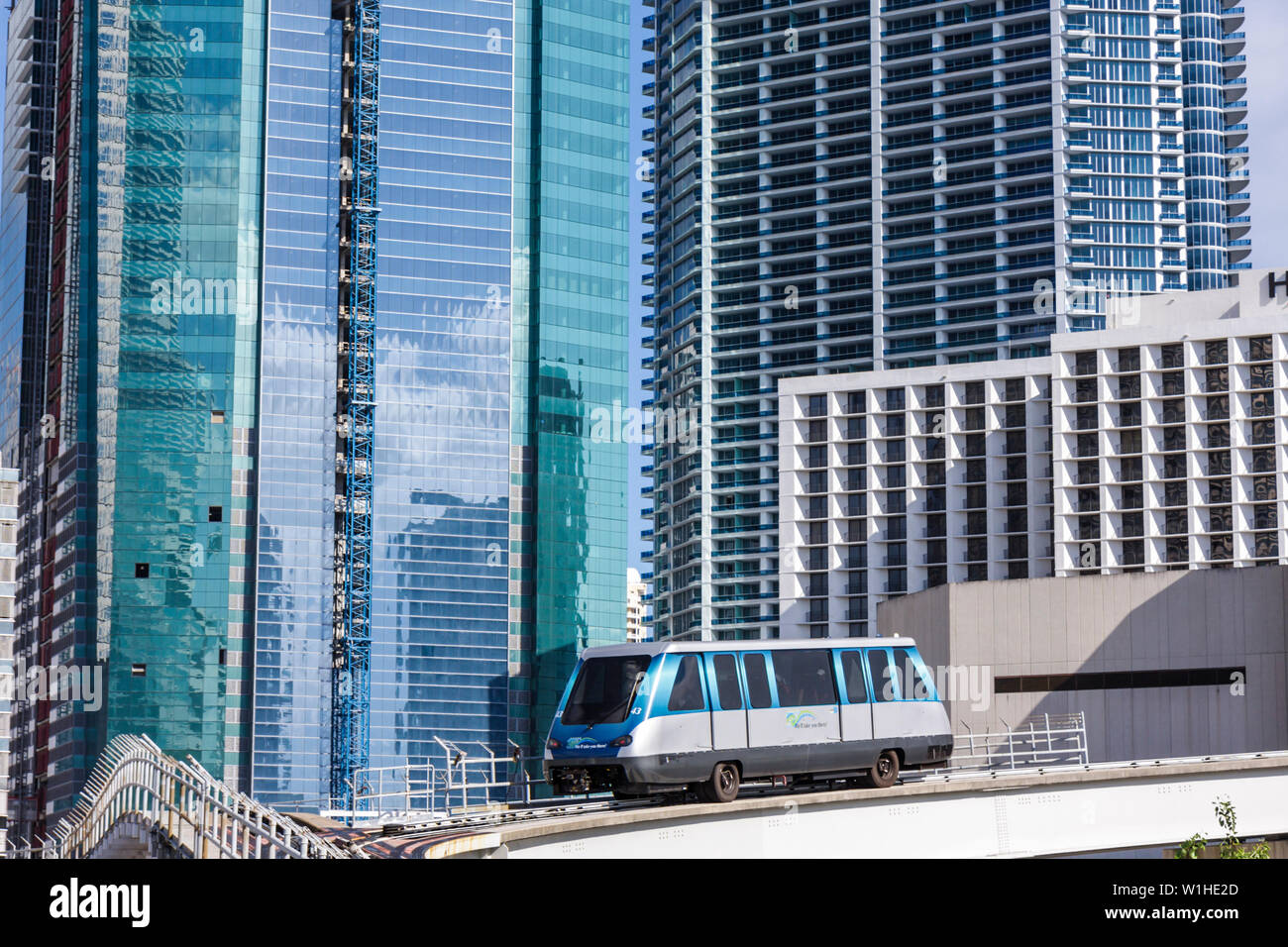 Miami Florida,Metromover,mass transit,automated people mover,train ...