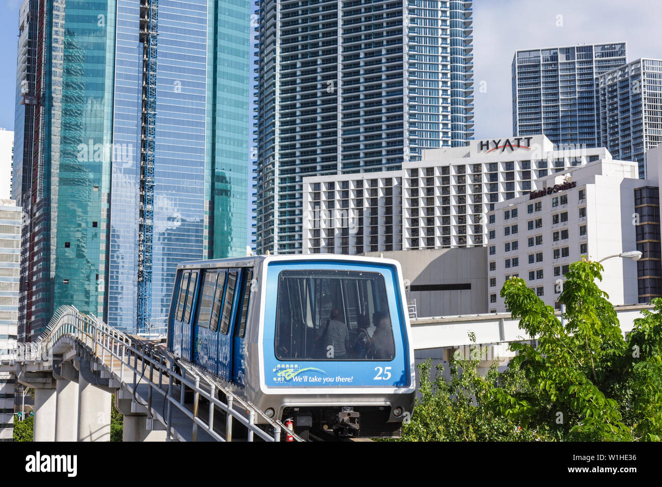 Metromover people mover miami downtown hi-res stock photography and ...
