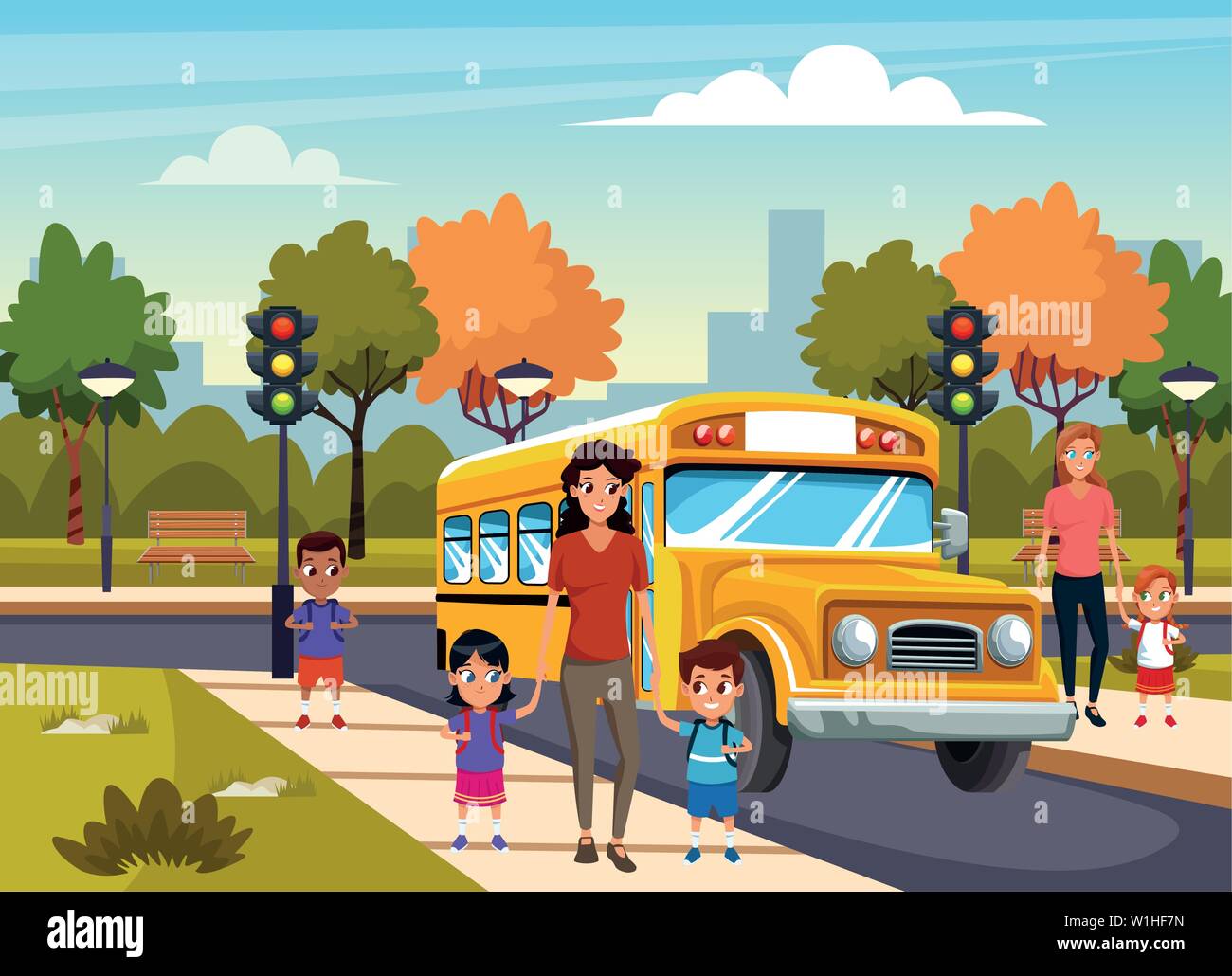 back to school with happiness Stock Vector Image & Art - Alamy