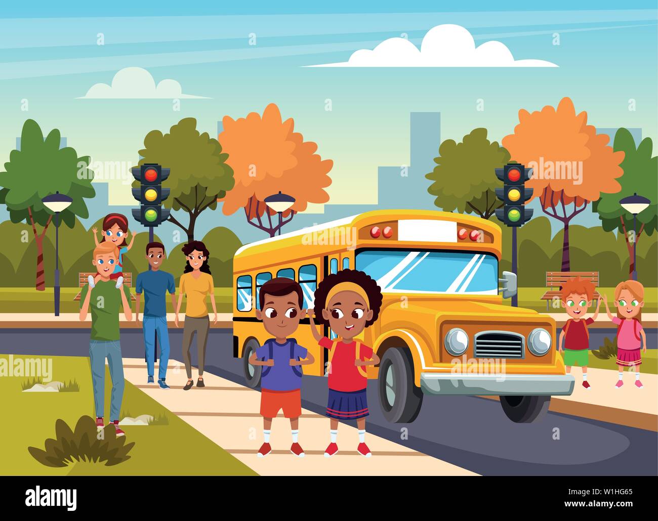 back to school with happiness Stock Vector Image & Art - Alamy