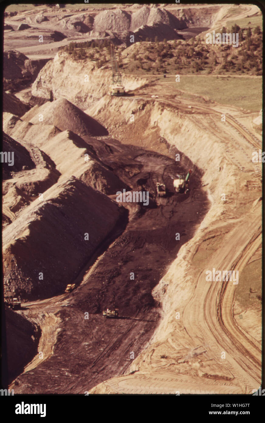 PEABODY COAL COMPANY STRIP MINE, SOUTH OF COLSTRIP. THE COAL FIELDS OF ...