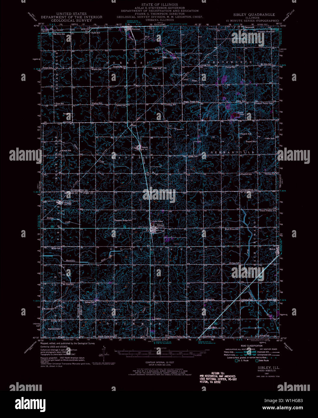 Map of sibley hi-res stock photography and images - Alamy