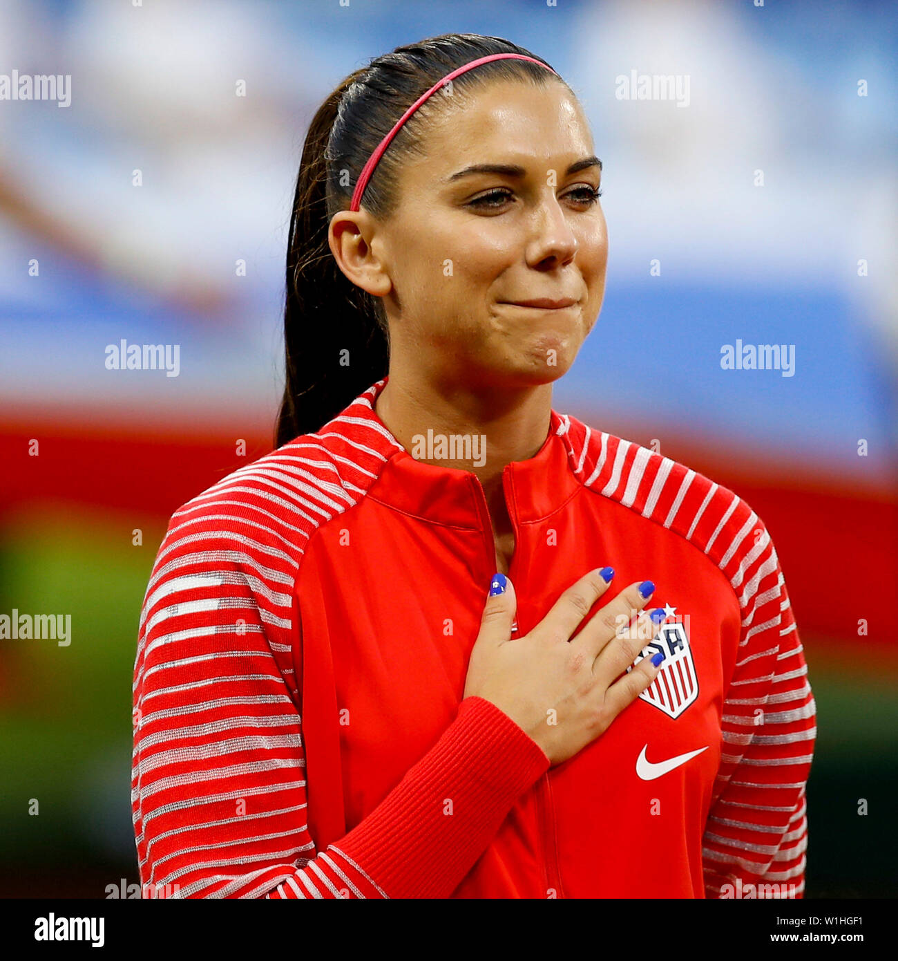 Lyon, France. 02nd July, 2019. Alex Morgan of the United States does ...