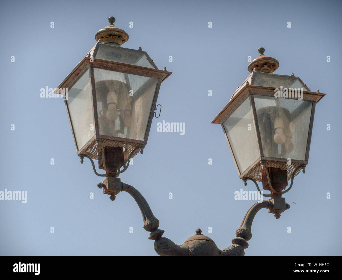 lamp posts at "Castel dell'Ovo" Castle, Naples, Italy Stock Photo - Alamy