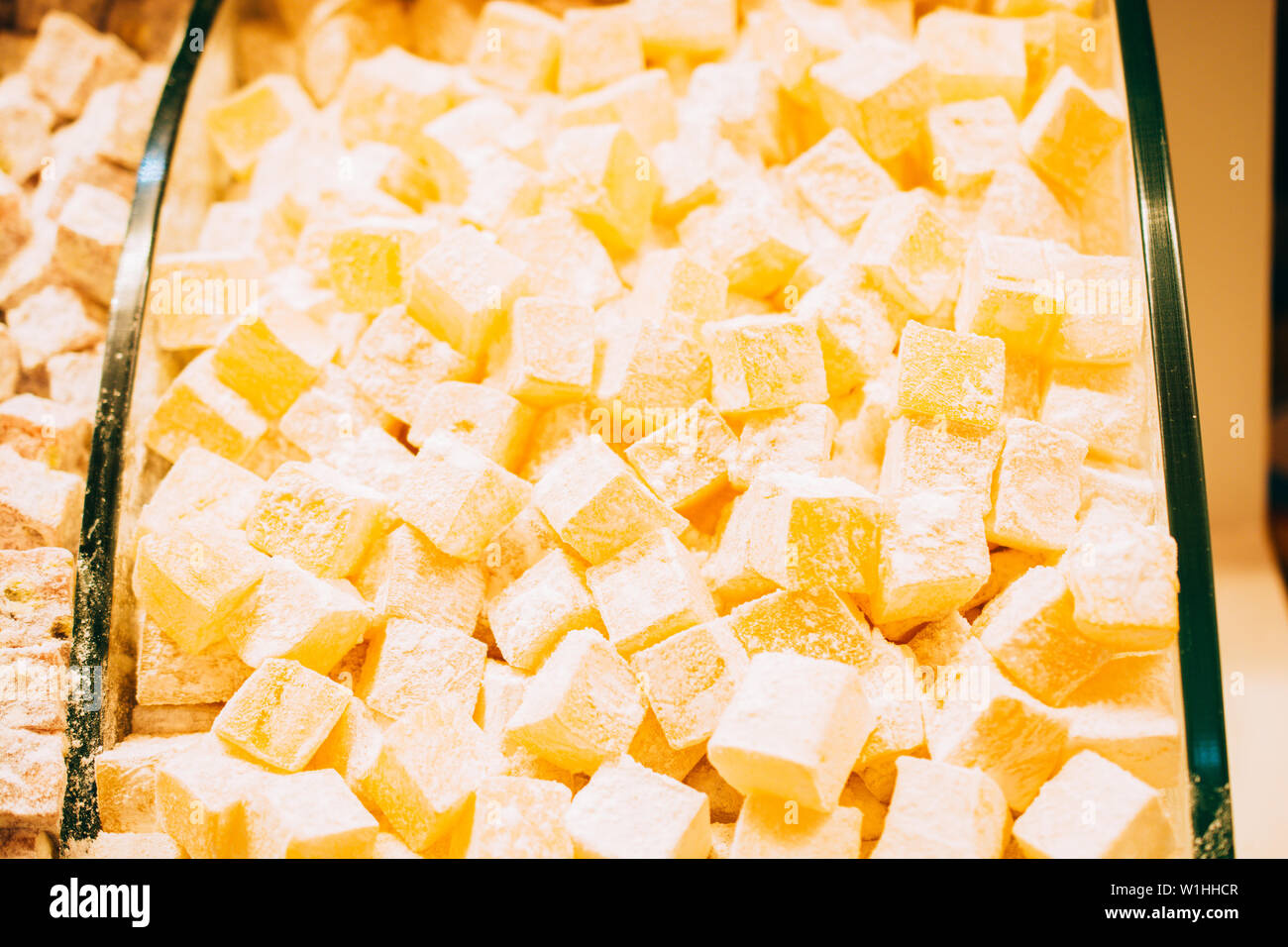 Load of traditional turkish delight lokum candy Stock Photo - Alamy