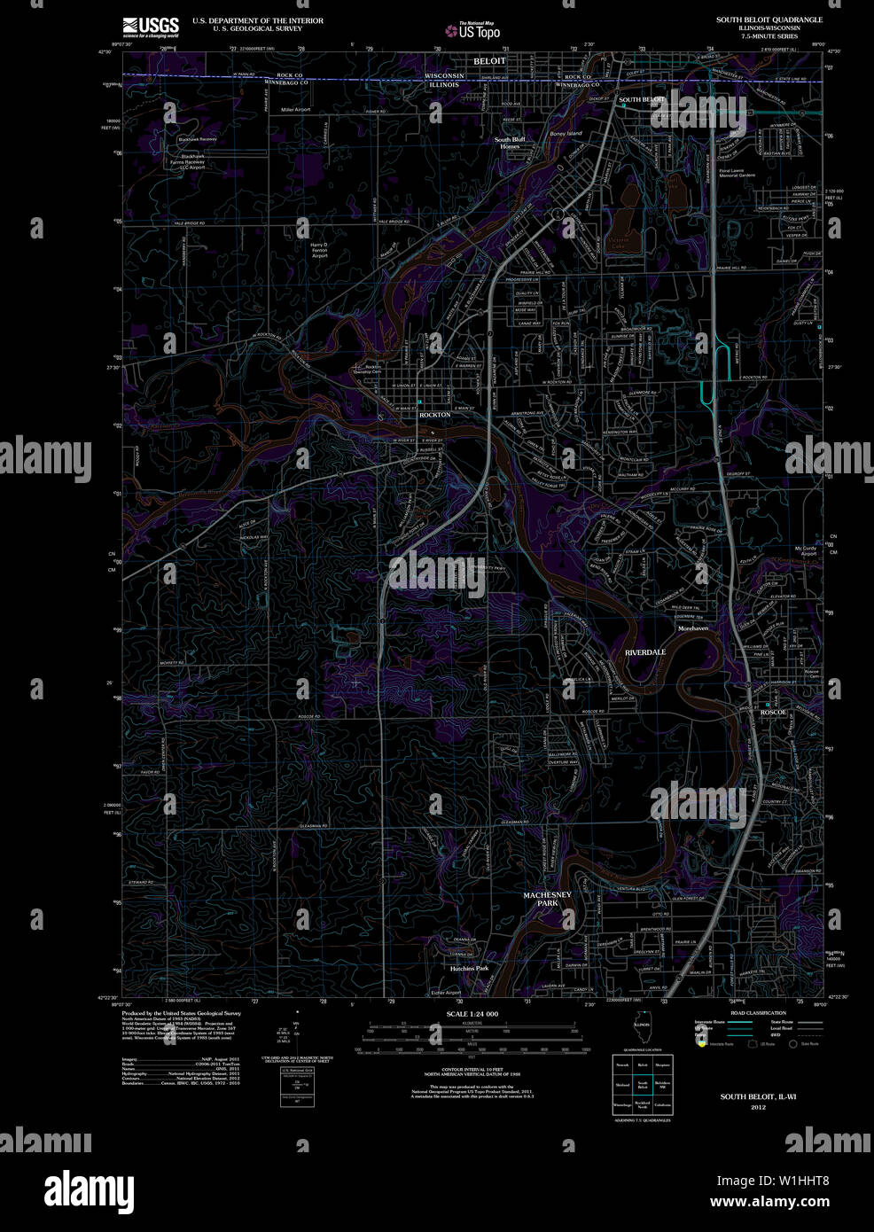 Map of beloit hi-res stock photography and images - Alamy