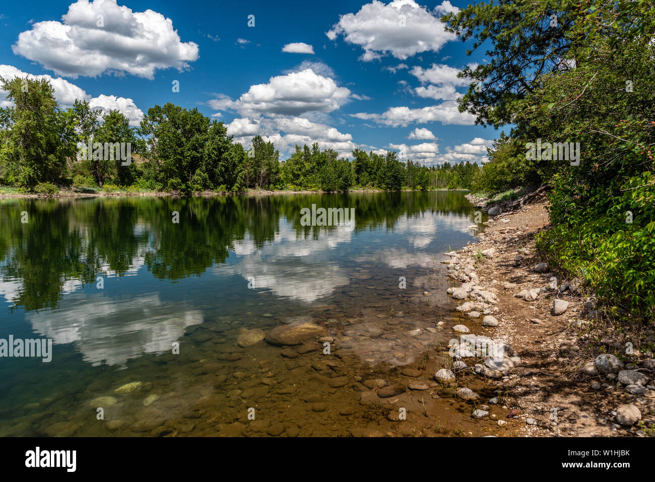 Spokane River Near Post Falls, Idaho Stock Photo - Alamy
