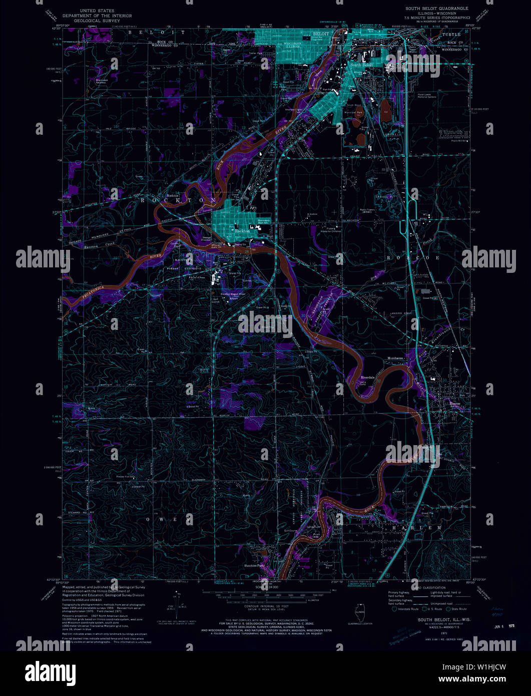 Map of beloit hi-res stock photography and images - Alamy