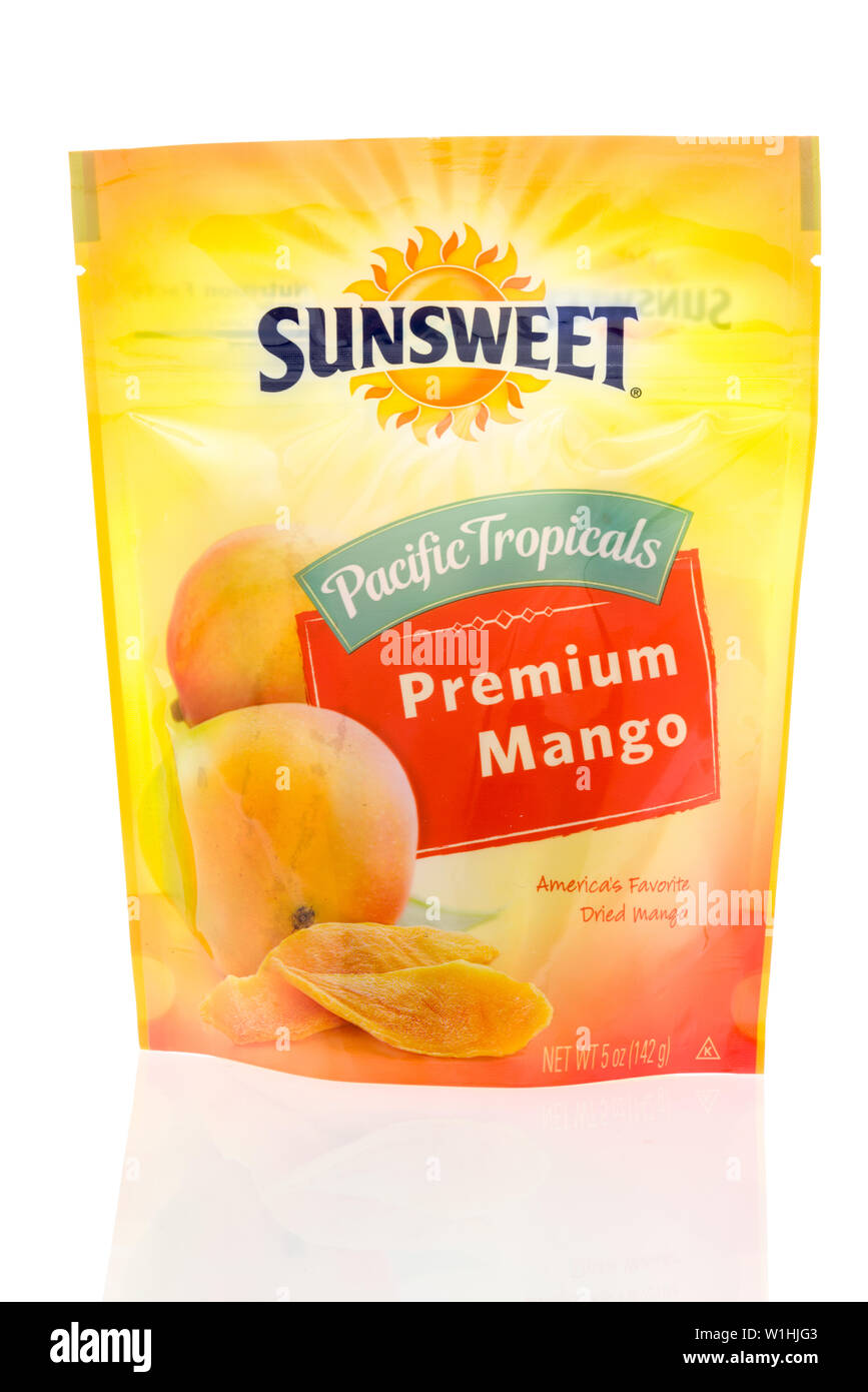 Winneconne, WI - 29 May 2019 : A package of Sunsweet pacific tropicals ...