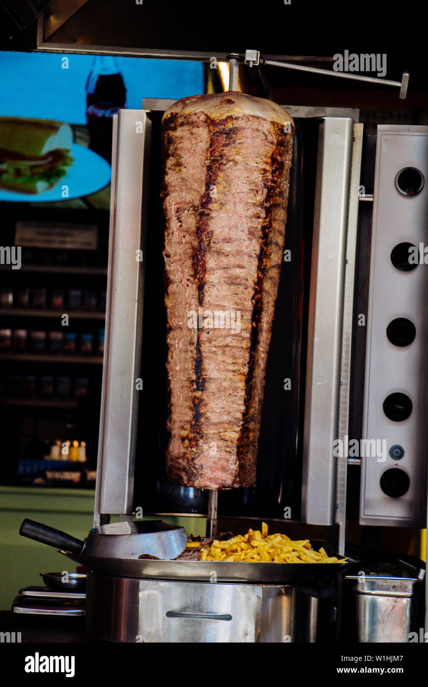 Traditional Turkish food Doner Kebab Shawarma meat Stock Photo - Alamy
