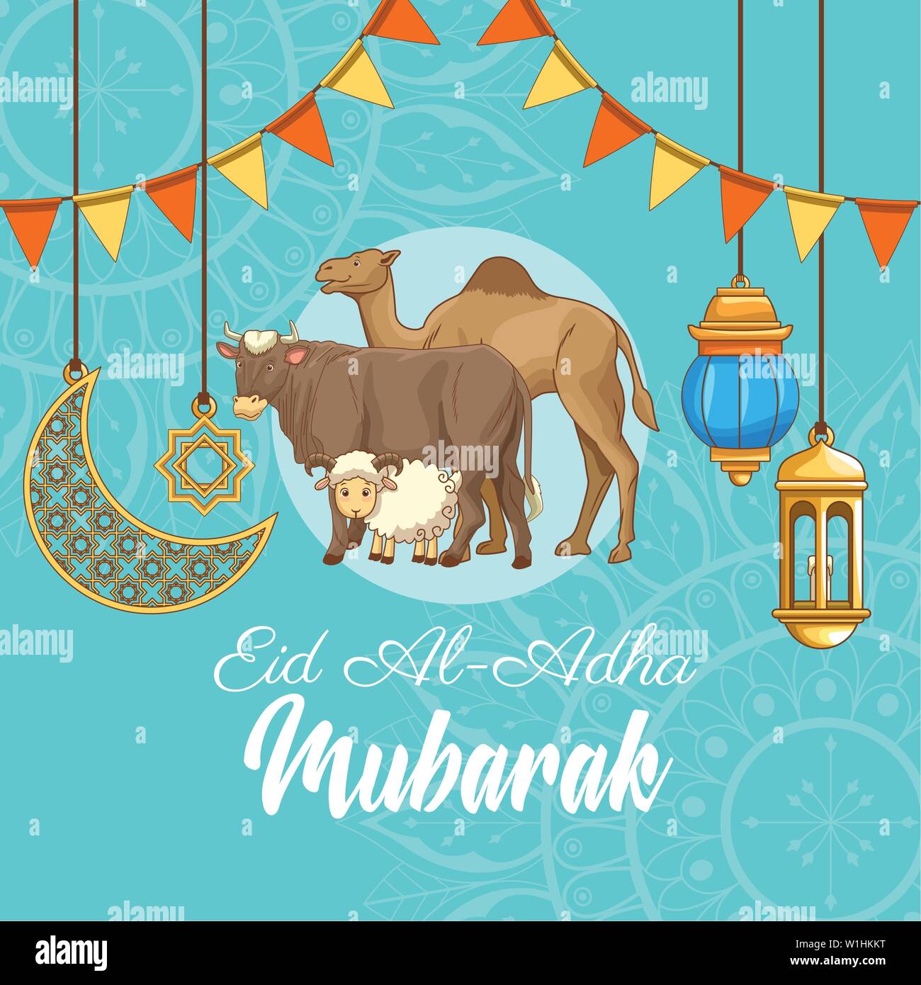 The Feast of Islamic Sacrifice Stock Vector Image & Art - Alamy