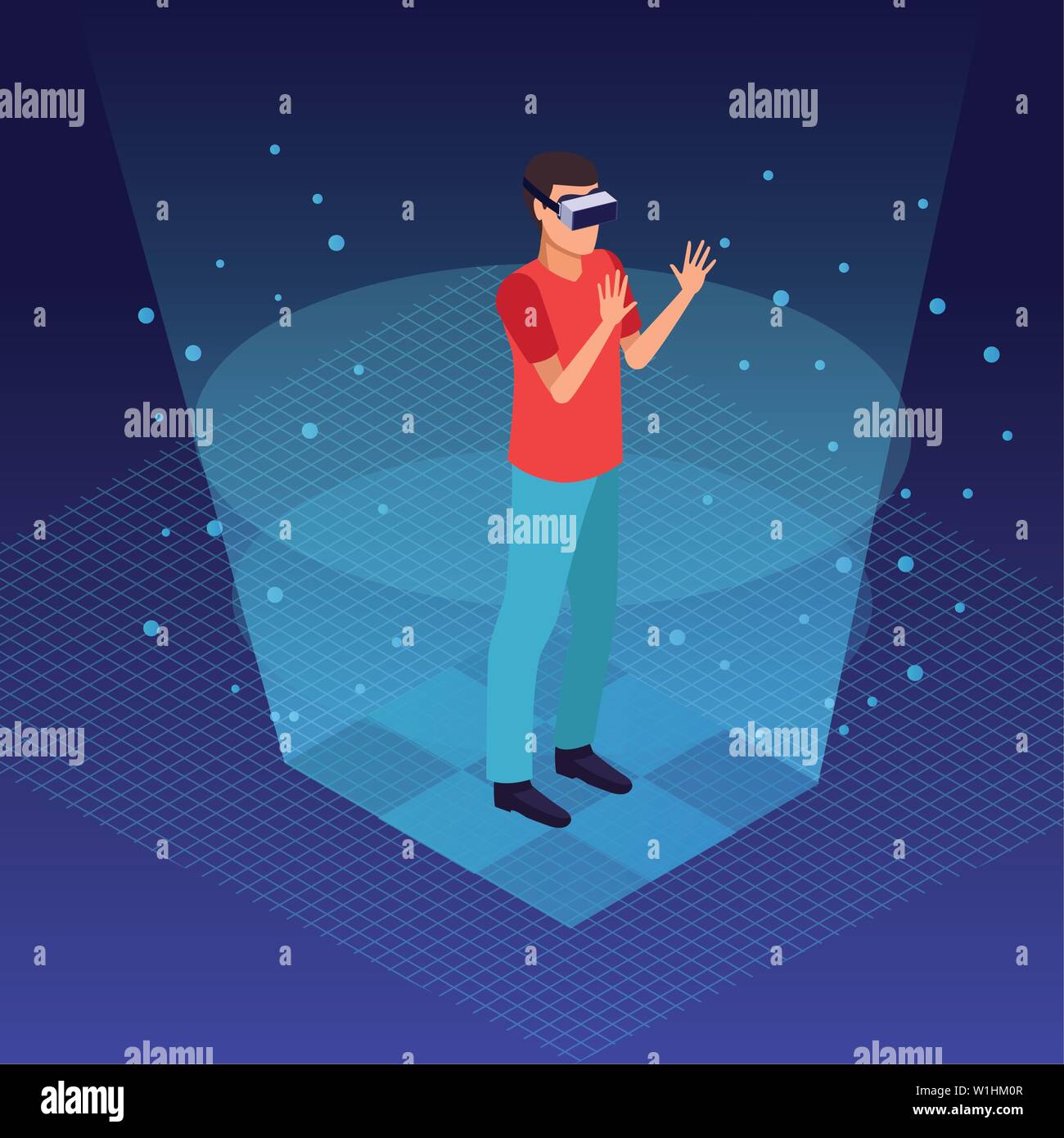Virtual reality and friends cartoons Stock Vector Image & Art - Alamy