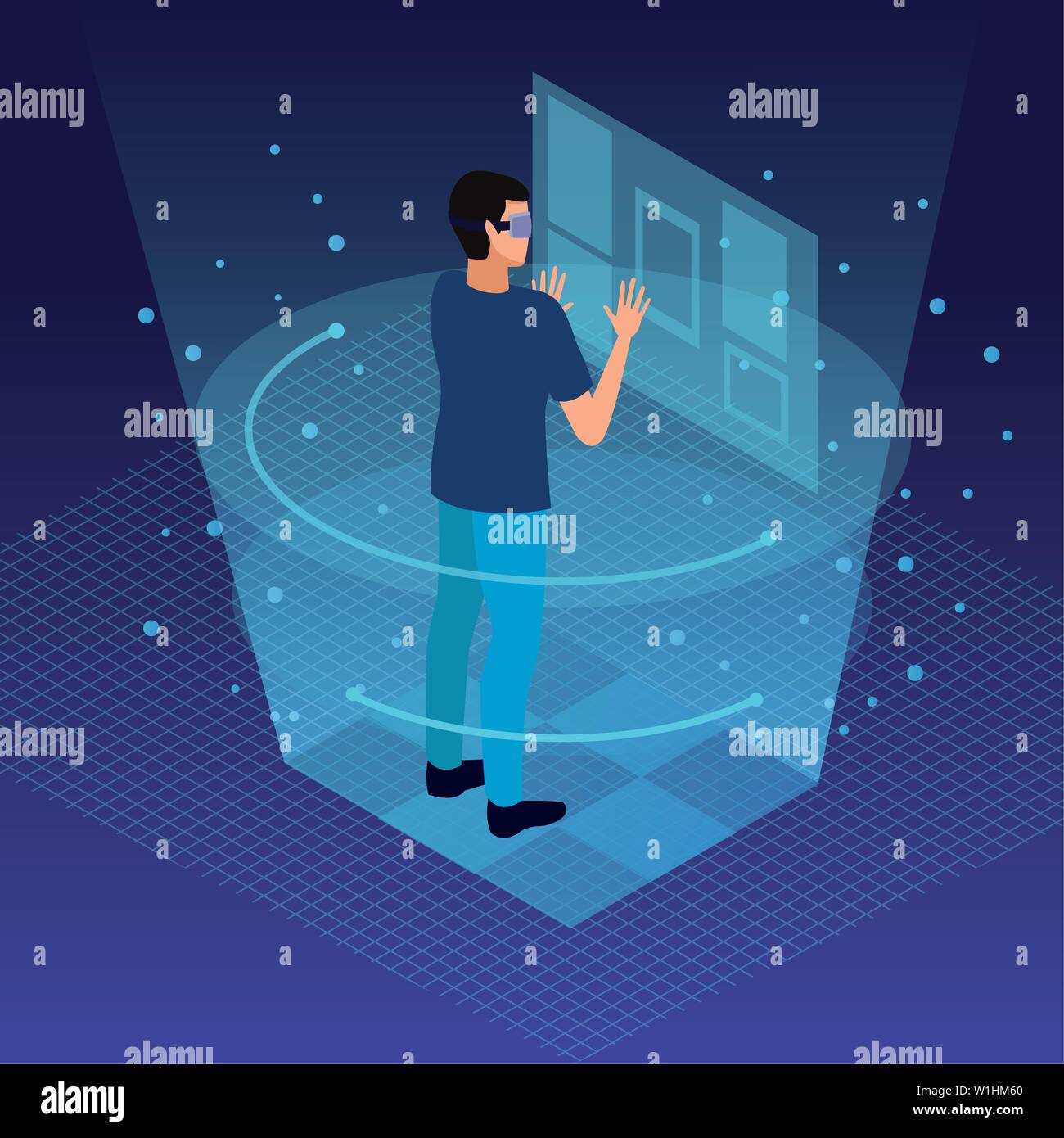 Virtual reality and friends cartoons Stock Vector Image & Art - Alamy
