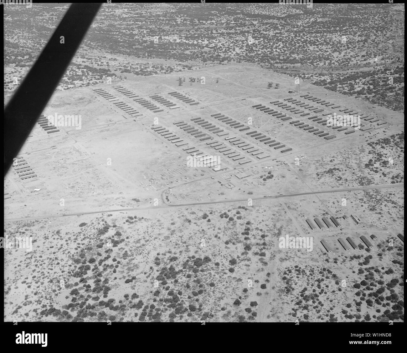 Poston, Arizona. Aerial view of Colorado River Relocation Center for ...