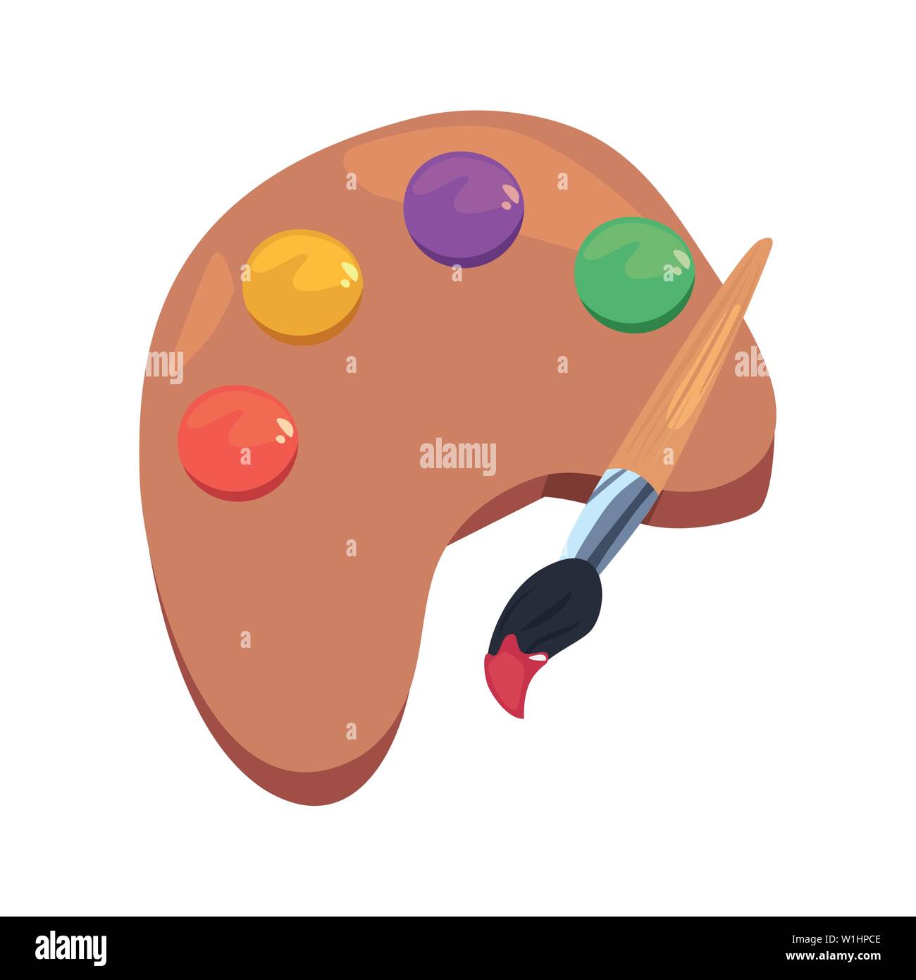 artistic palette color brush back to school vector illustration Stock ...