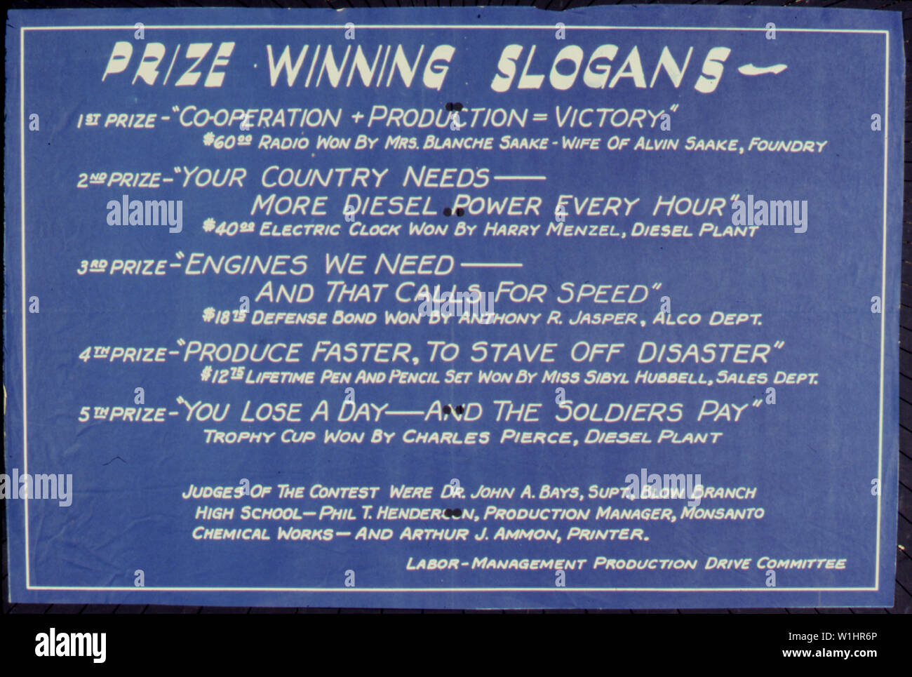 Prize Winning Slogans Stock Photo - Alamy