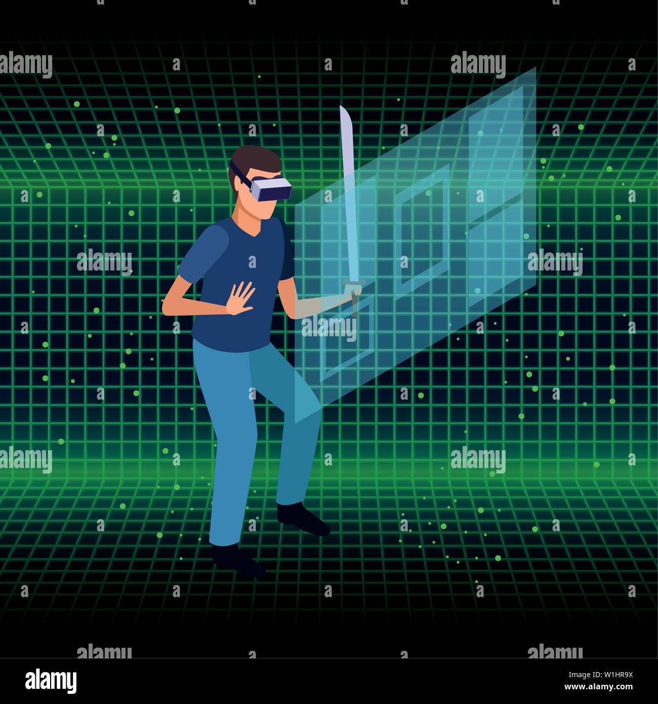 Virtual reality and friends cartoons Stock Vector Image & Art - Alamy