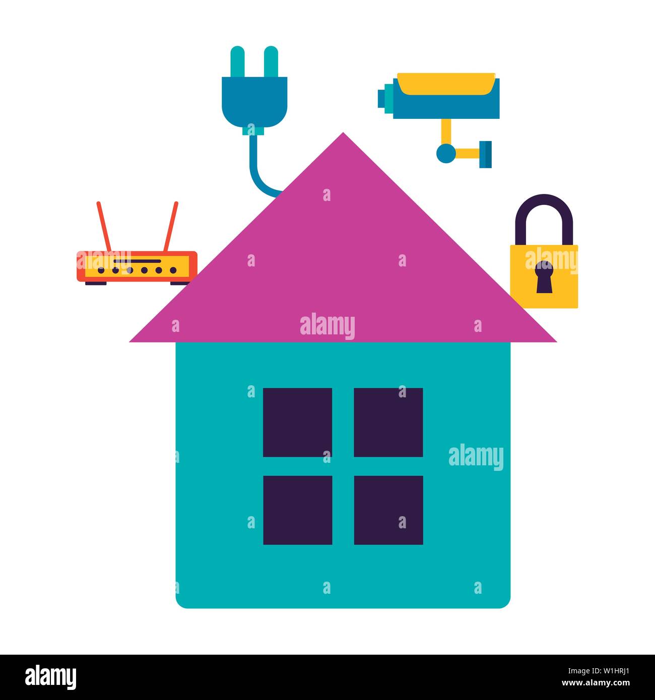 Iot internet things tech background Cut Out Stock Images & Pictures - Alamy