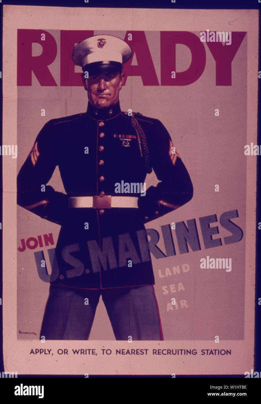 READY. JOIN U.S. MARINES Stock Photo - Alamy